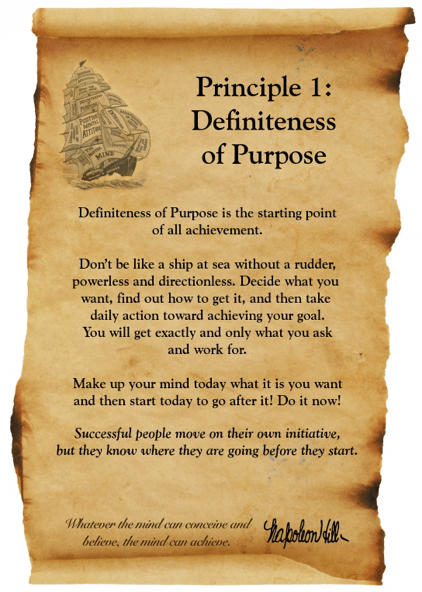 Principle 1: Definiteness of Purpose Starts with Who You Want to BE ...